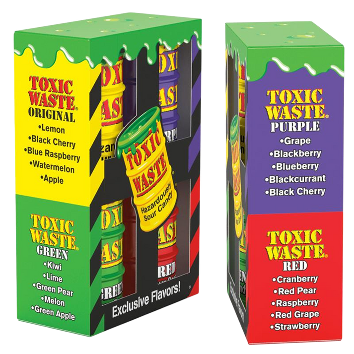 Toxic Waste 4-Pack Drum Variety – Toxic Waste Candy